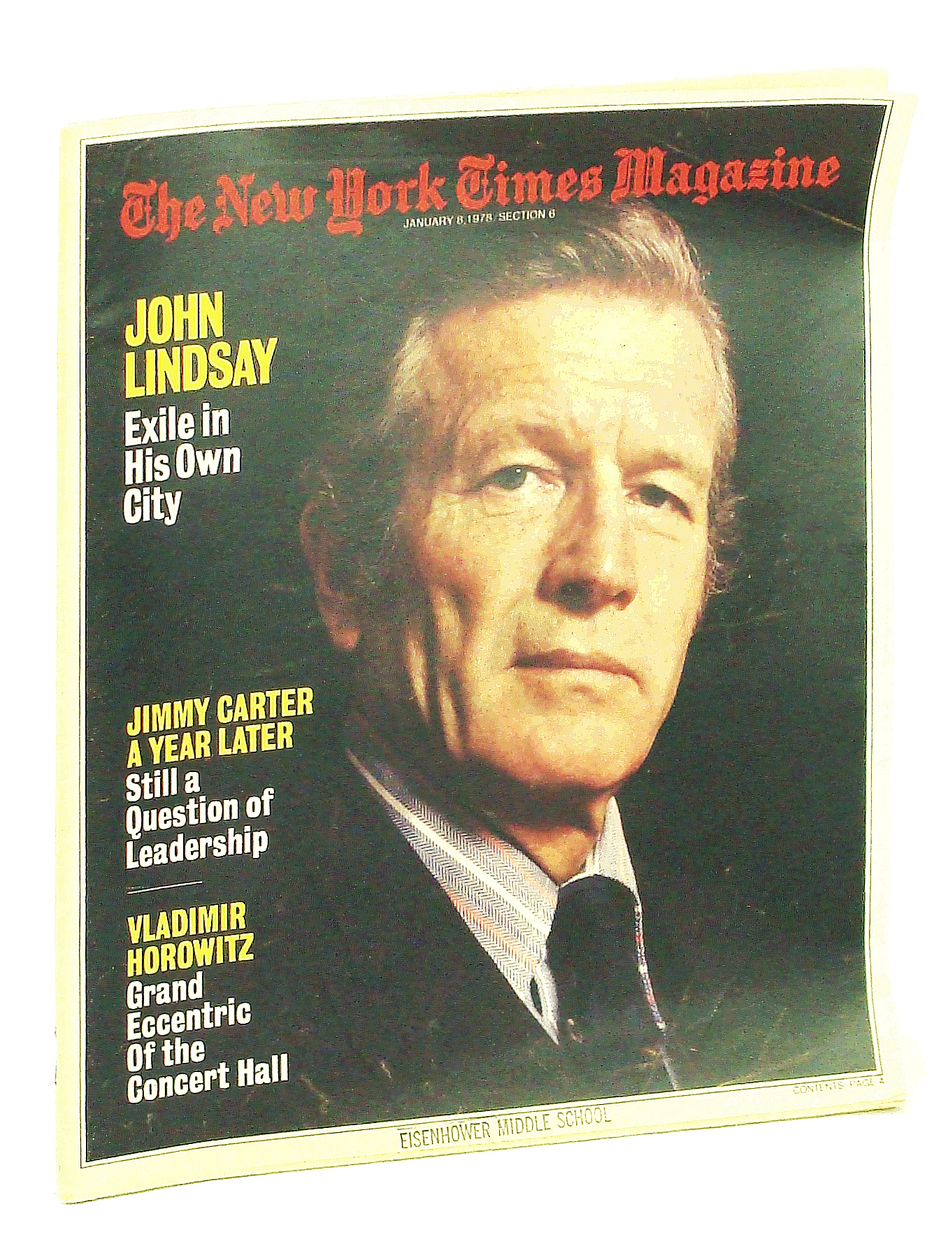 The New York Times Magazine, January [Jan.] 8, 1978: Mayor John Lindsay ...