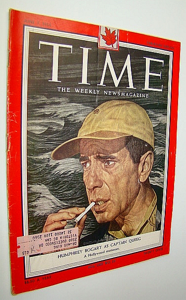 Time Magazine, June 7, 1954 - Humphrey Bogart as Captain Queeg Cover ...
