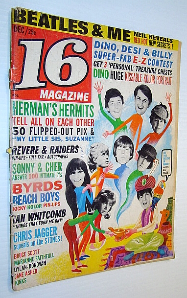 16 (Sixteen) Magazine, December 1965, Volume 7, Number 7 - Beach Boys ...