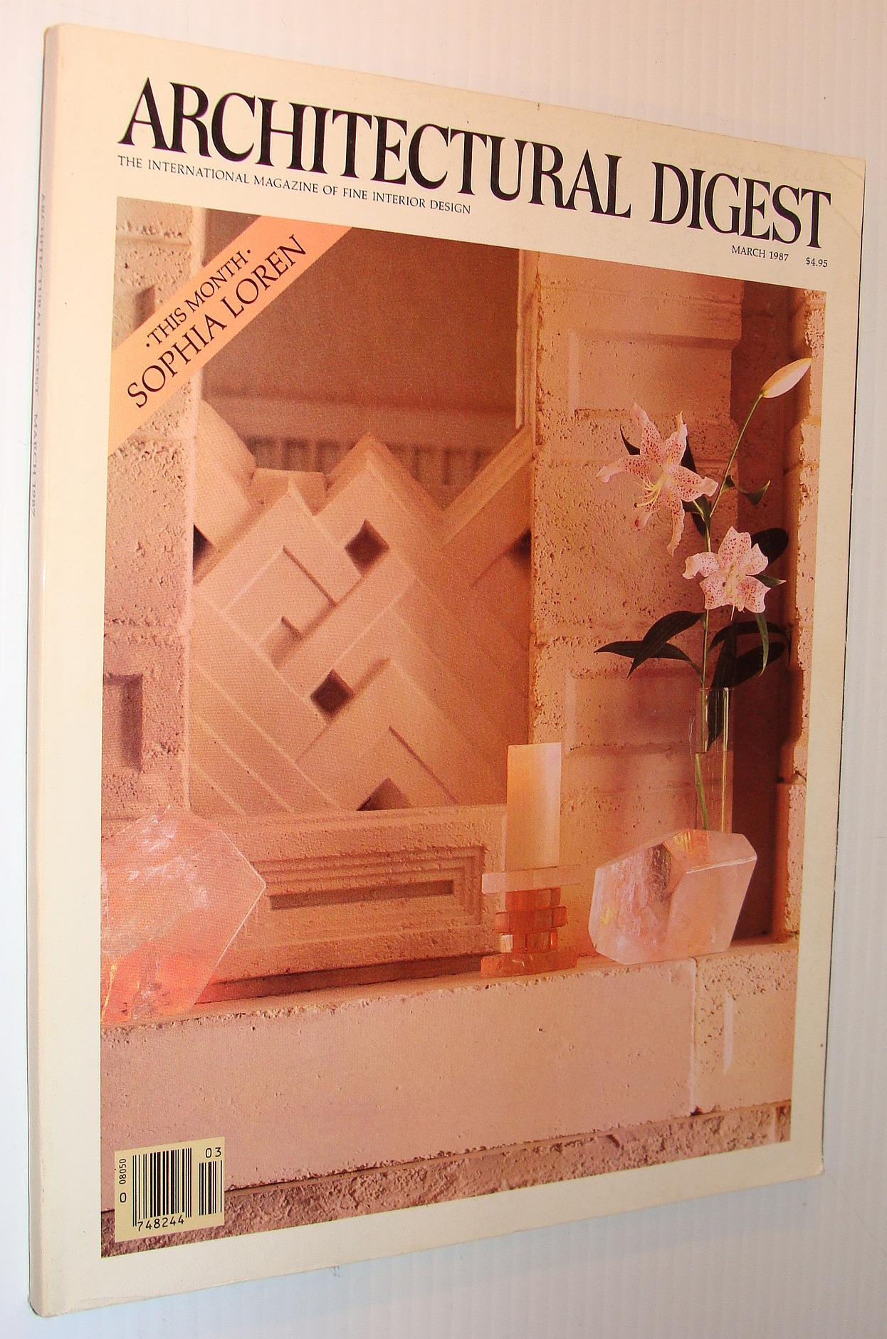 Architectural Digest Magazine, March 1987 - A Visit With Sophia Loren